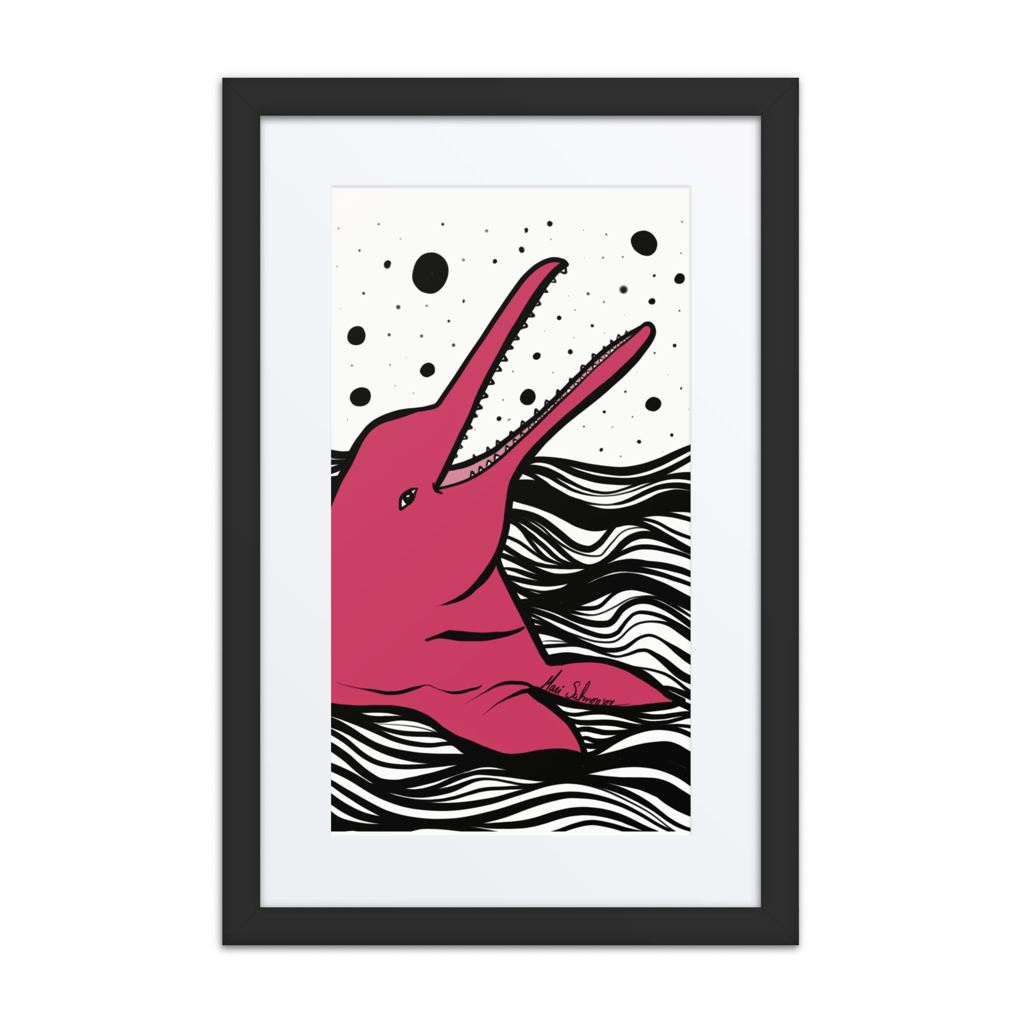 Boto cor de rosa Framed poster – Mari Salmonson ART Shop